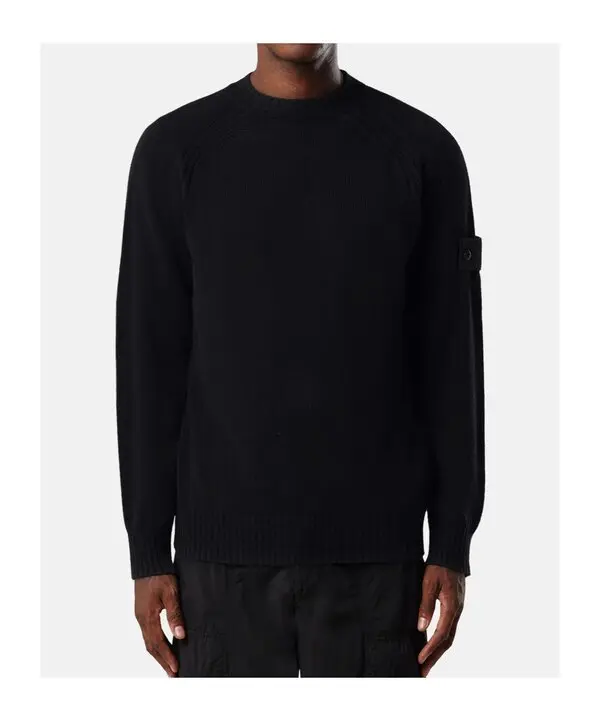 Stone Island Regular-fit Crewneck Jumper With Raglan Sleeves