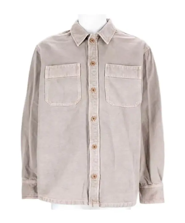 A.p.c. Button-up Straight Hem Shirt - Beige