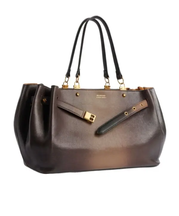 Balenciaga Fan Carry All Bag Medium - Black/light Taupe