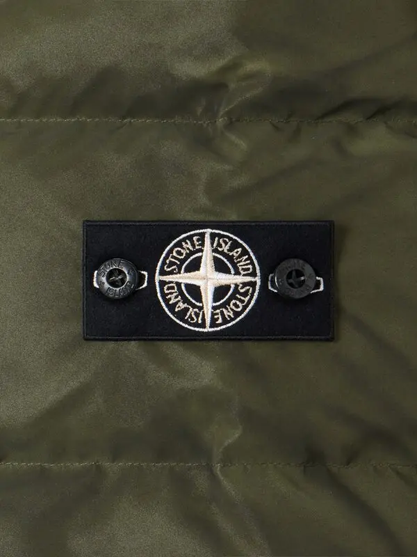 Stone Island Hooded Down Jacket With Reflective Coating