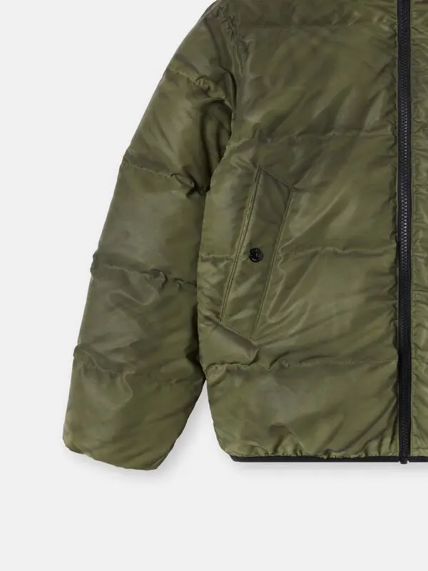 Stone Island Hooded Down Jacket With Reflective Coating