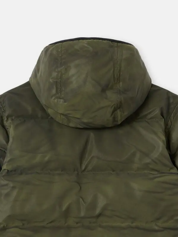 Stone Island Hooded Down Jacket With Reflective Coating