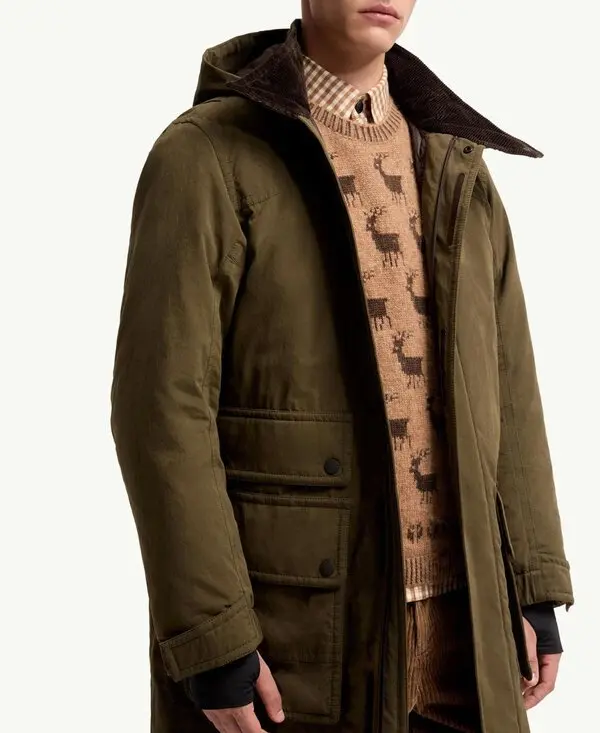Moncler Allaine Long Padded Hooded Canvas Parka