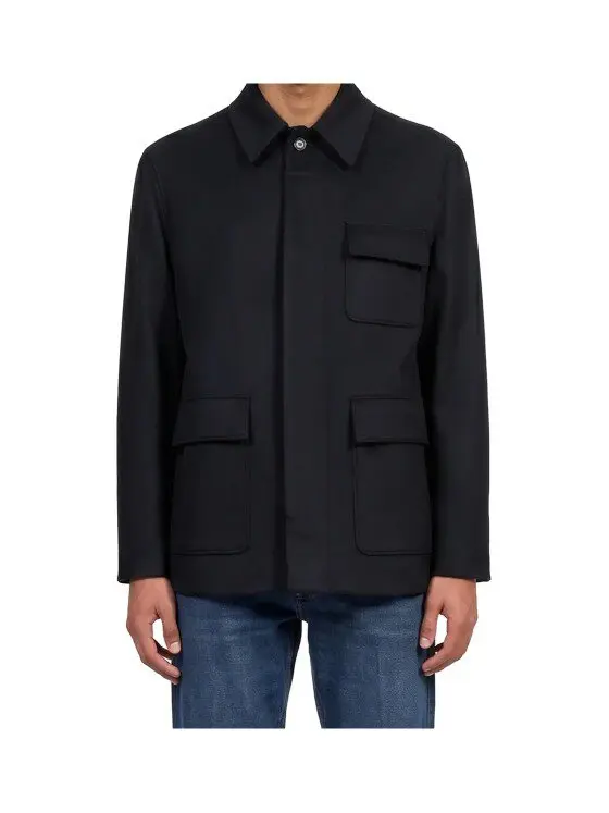 LARDINI Pocket Detailed Concealed Fastened Jacket