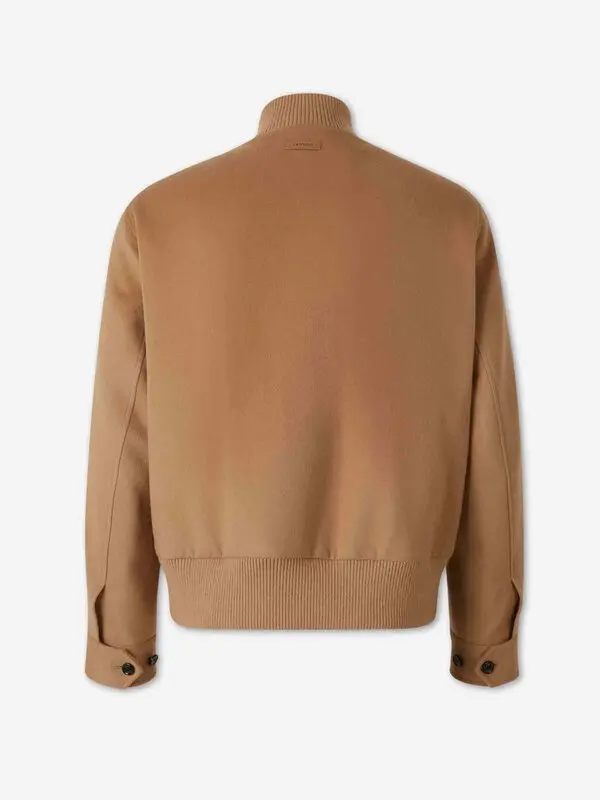 LARDINI Button-detail Ribbed-trim Jacket