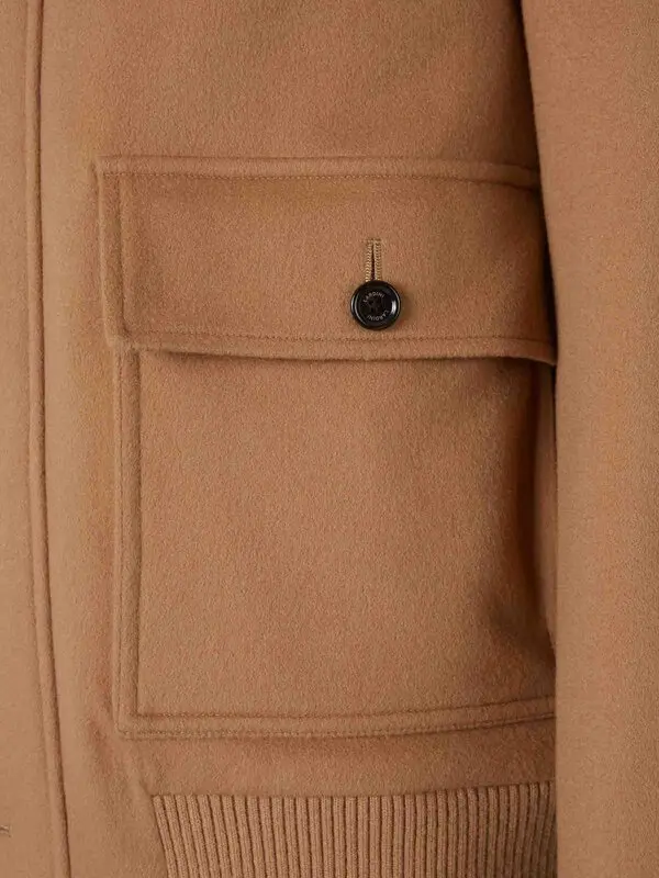 LARDINI Button-detail Ribbed-trim Jacket