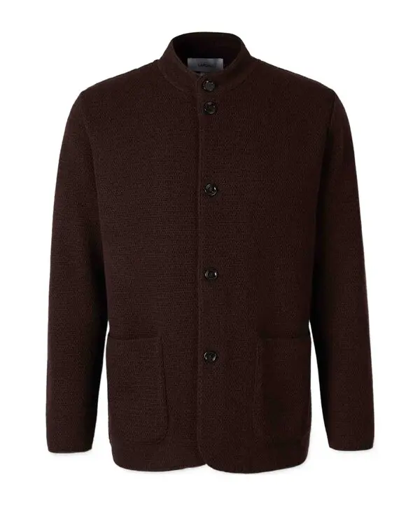 LARDINI High Neck Button-up Jacket