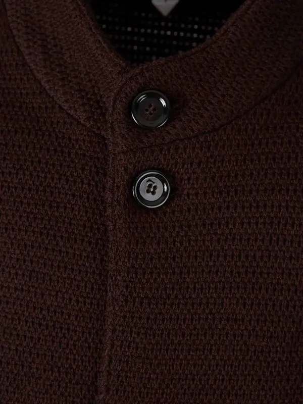 LARDINI High Neck Button-up Jacket