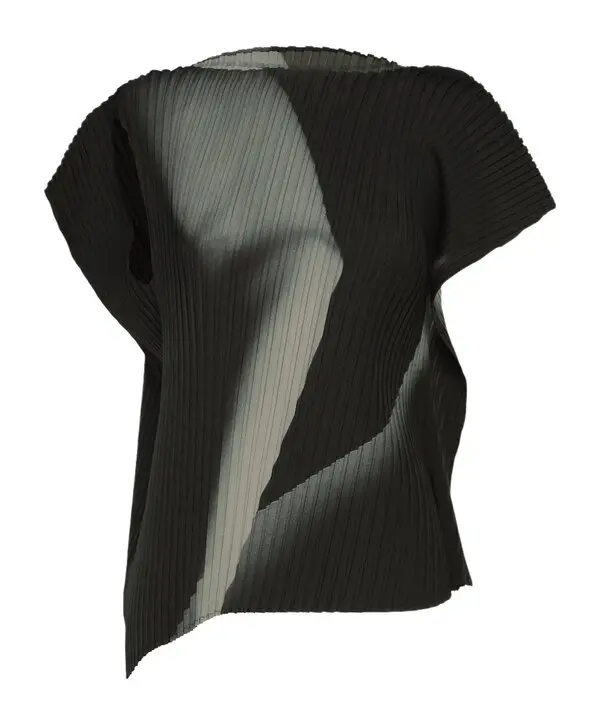 Issey Miyake Hands Of Lover Pleats Top - Black-hued