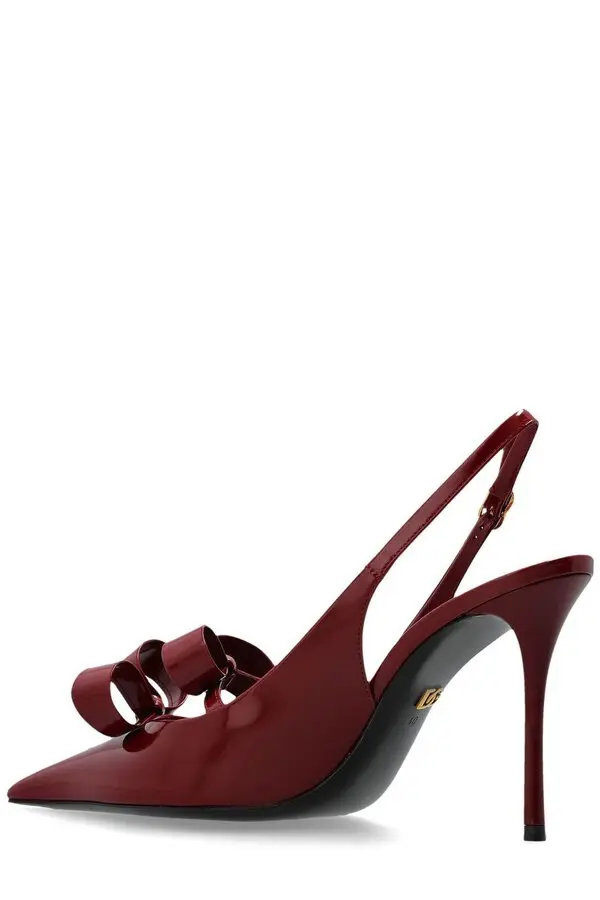 Dolce & Gabbana Dolce Gabbana Bow Detailed Pointed Toe Pumps
