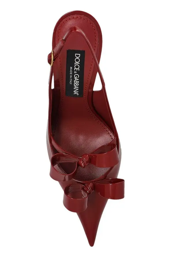 Dolce & Gabbana Dolce Gabbana Bow Detailed Pointed Toe Pumps