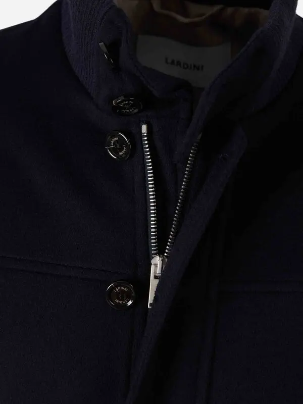 LARDINI Button-front Jacket With Ribbed Trims
