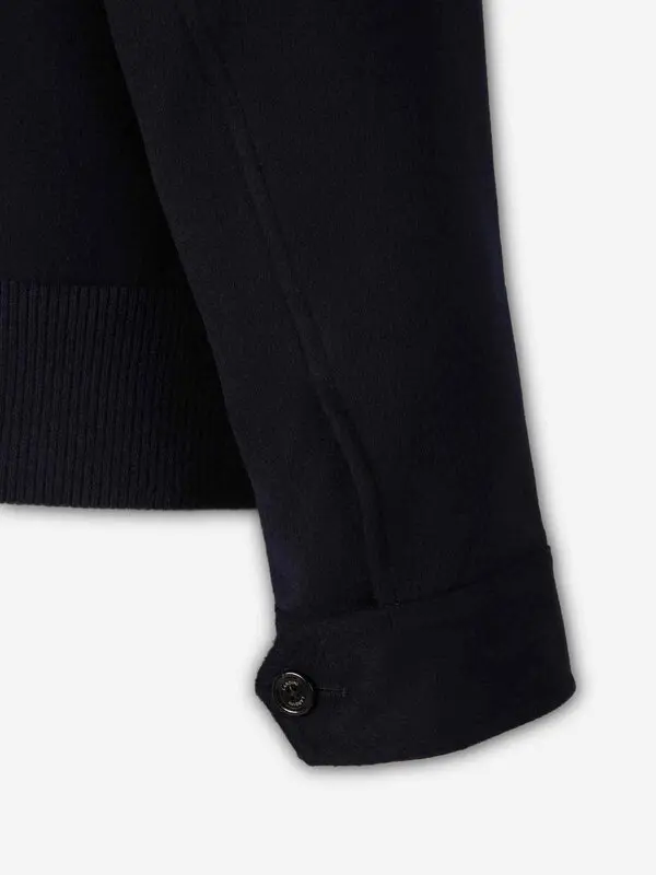 LARDINI Button-front Jacket With Ribbed Trims