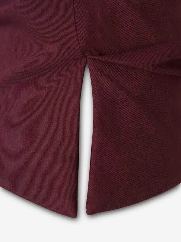 Simkhai Ruched Asymmetric-hem Top - Deep Red