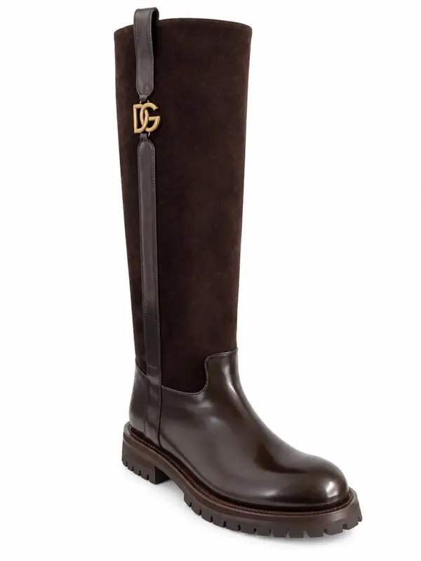 Dolce & Gabbana Dolce Gabbana Logo Plaque Boots