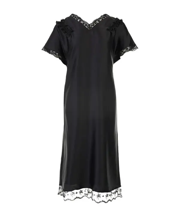 Simone Rocha Lace-trim Cut-out Midi Dress
