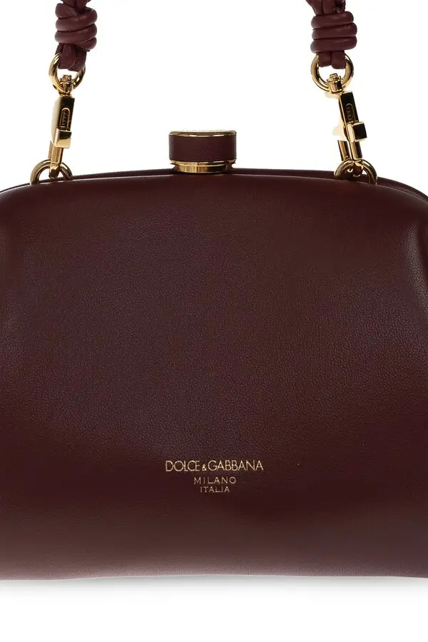 Dolce & Gabbana Mini Grandma Leather Clutch Bag