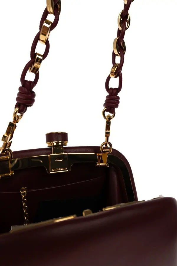Dolce & Gabbana Mini Grandma Leather Clutch Bag