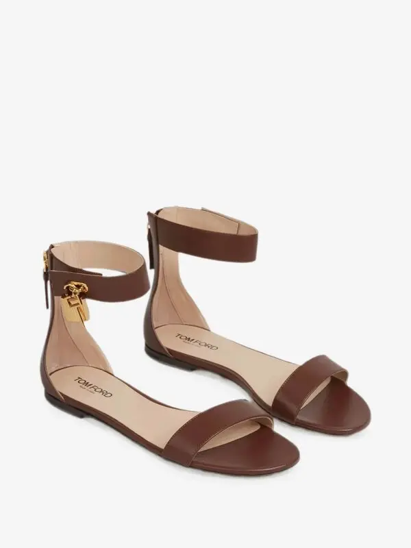 TOM FORD Leather Flat Sandals