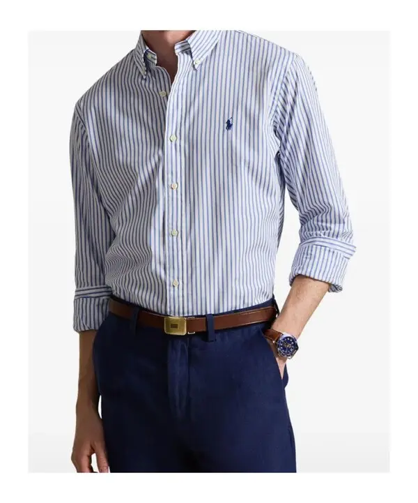 Polo Ralph Lauren Logo Embroidered Striped Shirt