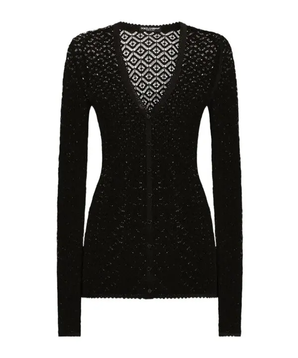 Dolce & Gabbana Dolce Gabbana Lace Knitted Long Cardigan