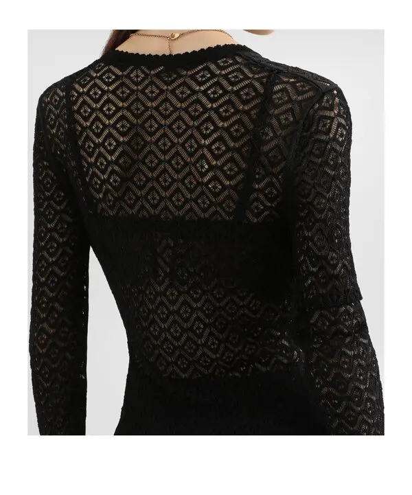 Dolce & Gabbana Dolce Gabbana Lace Knitted Long Cardigan