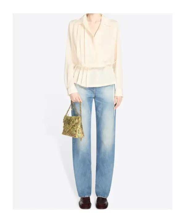 Dries Van Noten Pinstripe Wrap Top