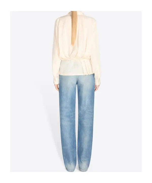 Dries Van Noten Pinstripe Wrap Top