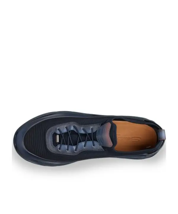 Santoni Low-top Panelled Sneakers - Adriatico Blue