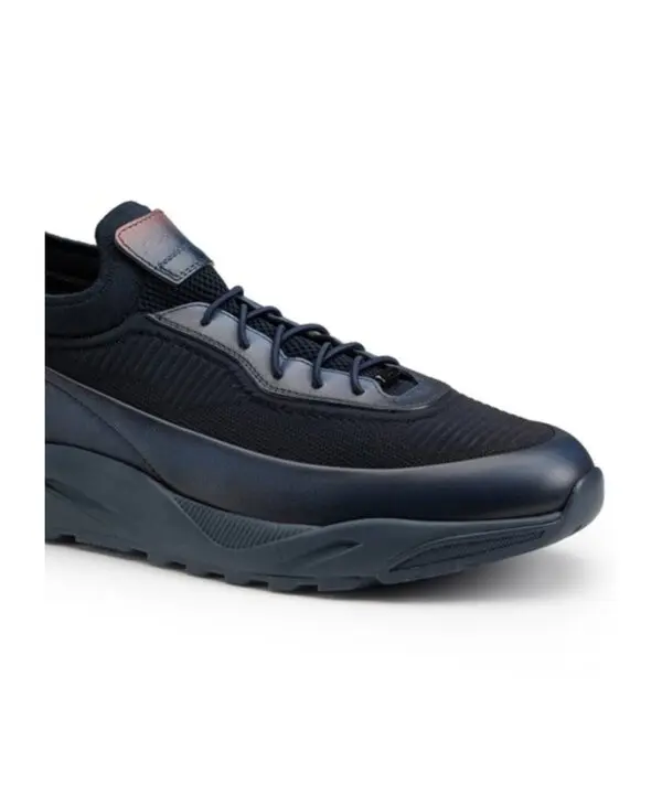 Santoni Low-top Panelled Sneakers - Adriatico Blue