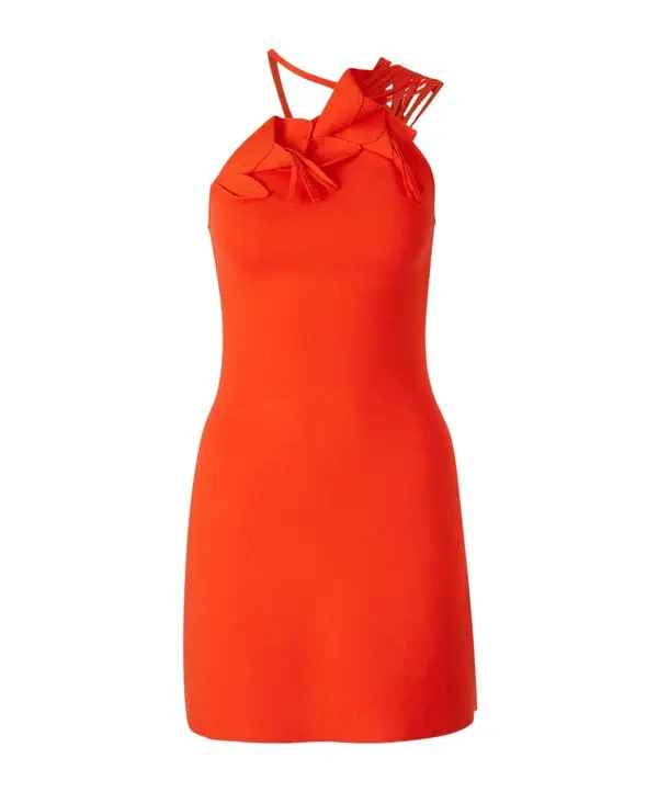 Cult Gaia Camellia-motif Knit Dress - Orange