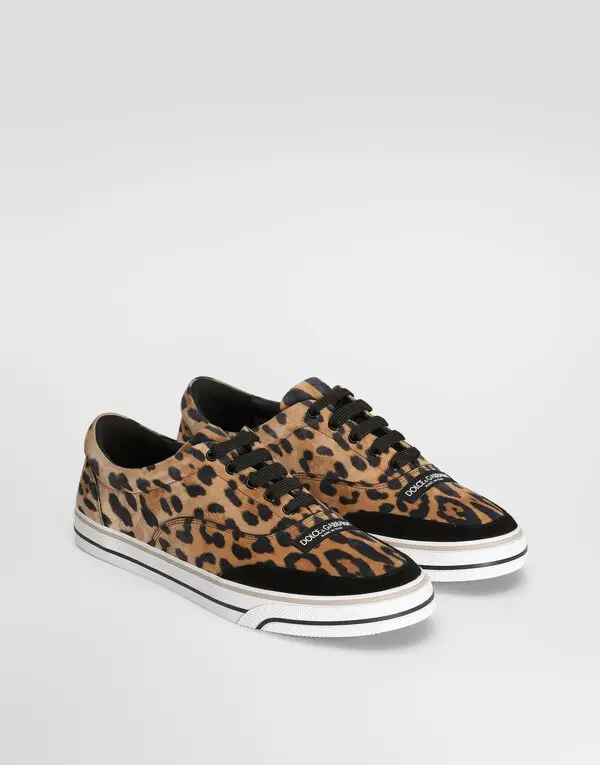 Dolce & Gabbana Dolce Gabbana Leopard Printed Sailing Sports Shoes