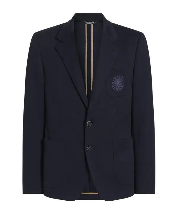 Dolce & Gabbana Dolce Gabbana Crest Single Vent Blazer