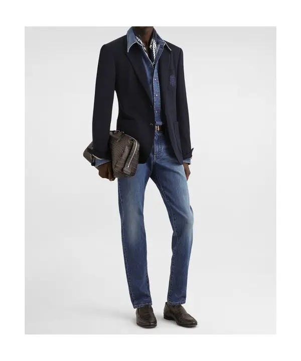 Dolce & Gabbana Dolce Gabbana Crest Single Vent Blazer