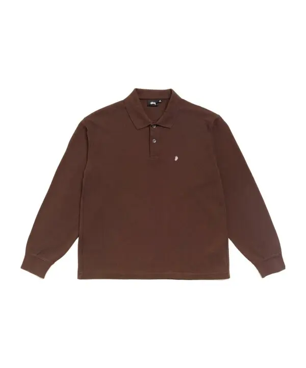 StÜssy Long Sleeve Logo Polo Shirt
