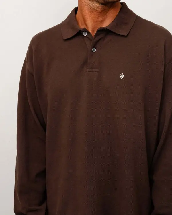 StÜssy Long Sleeve Logo Polo Shirt