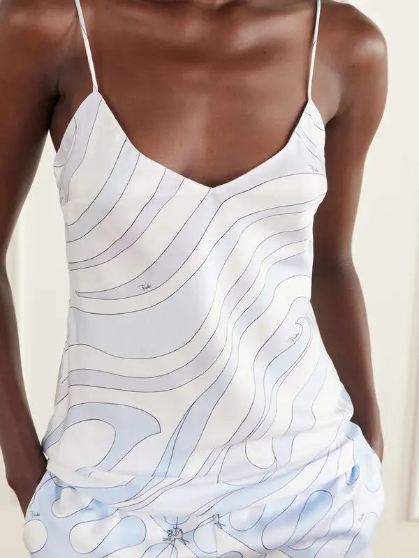 Emilio Pucci Printed Silk-twill Cami