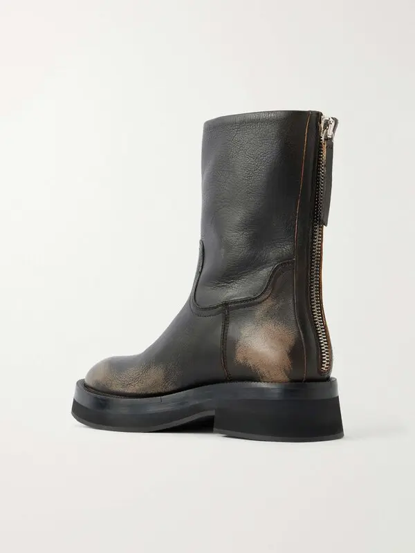 Paris Texas Napa 20 Distressed Leather Ankle Boots