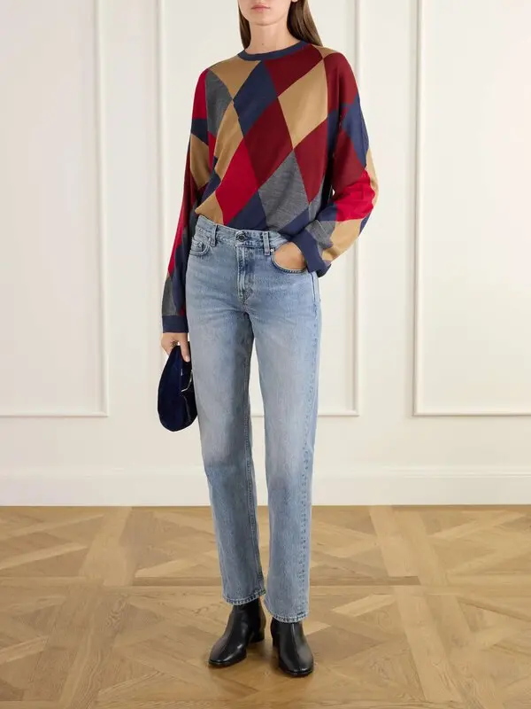 LESET James Argyle Intarsia-knit Merino Wool Sweater