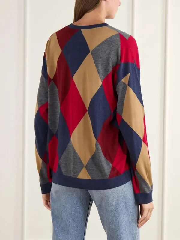 LESET James Argyle Intarsia-knit Merino Wool Sweater