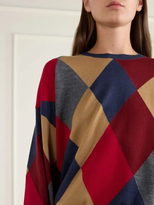 LESET James Argyle Intarsia-knit Merino Wool Sweater