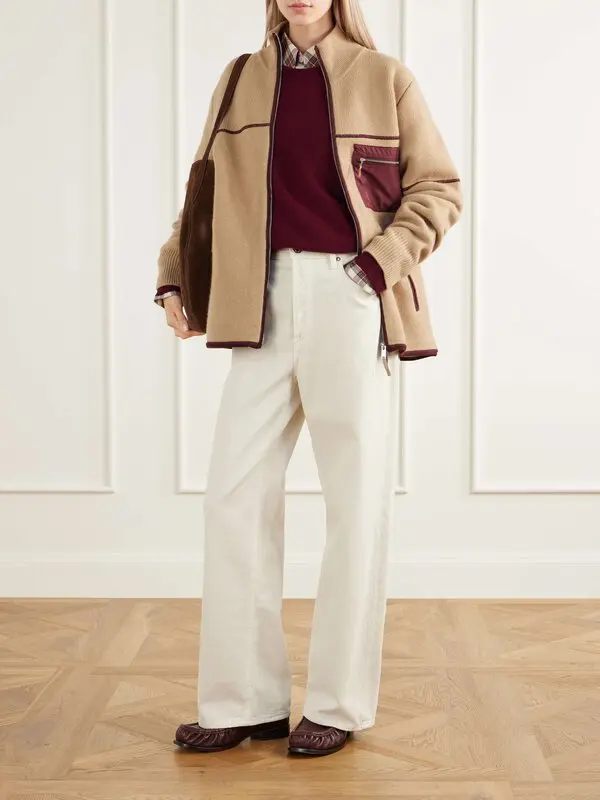 Guest In Residence Louis Rib-trimmed Wool And Cashmere-blend Felt Jacket