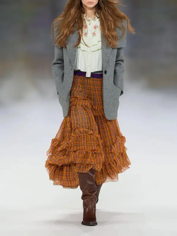 Chloé Cape-effect Wool-blend Chiné Blazer