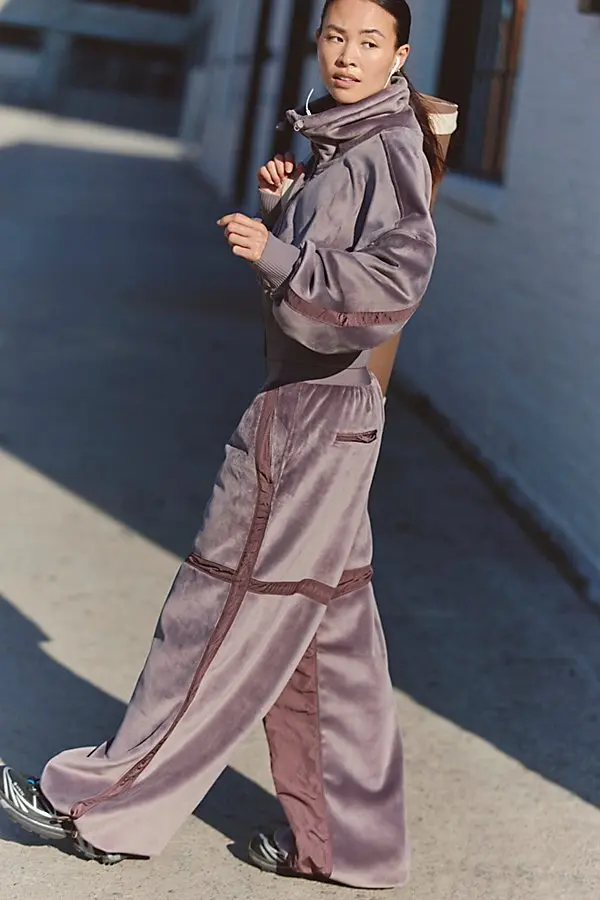 Free People Haven Plush Performance Pants - Eclipse