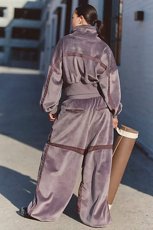 Free People Haven Plush Performance Pants - Eclipse