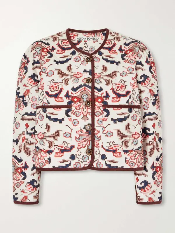 Alix Of Bohemia Dorian Jacquard Cotton-corduroy Jacket