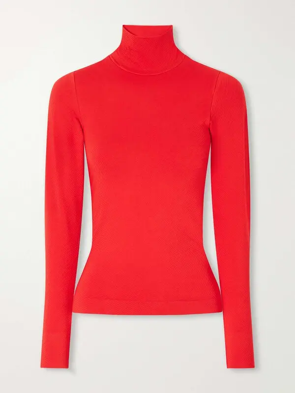 Perfect Moment Ribbed Thermal Modal-blend Turtleneck Base Layer