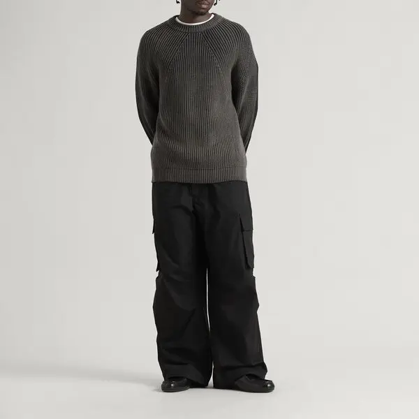 Comme Des Garçons Bleach Treated Ribbed Jumper