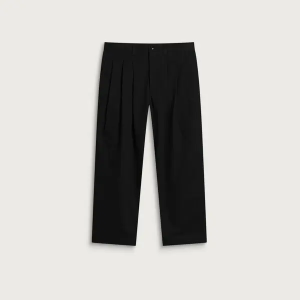 SCRT The Triple Pleat Trousers - Black