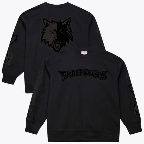 Mitchell & Ness Minnesota Timberwolves Phantom Fleece Sweatshirt - Black